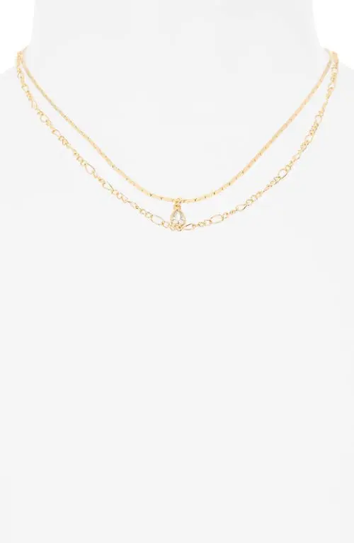 Ettika Dewdrop Layered Chain Necklace - Gold