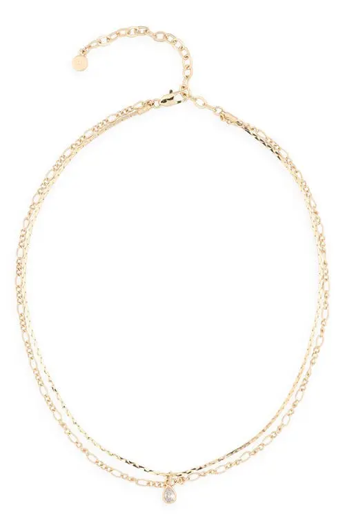 Ettika Dewdrop Layered Chain Necklace