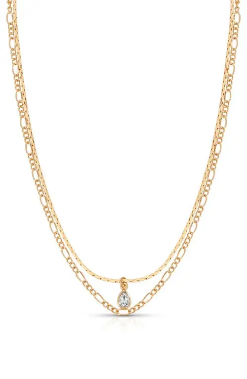 Ettika Dewdrop Layered Chain Necklace