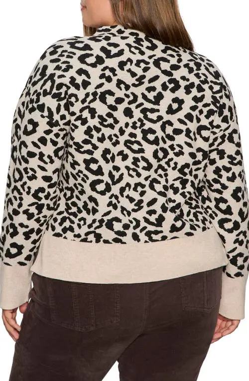 Sanctuary Leopard Print Mock-neck Sweater
