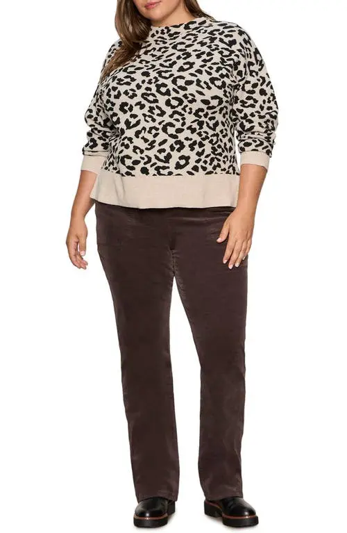 Sanctuary Leopard Print Mock-neck Sweater