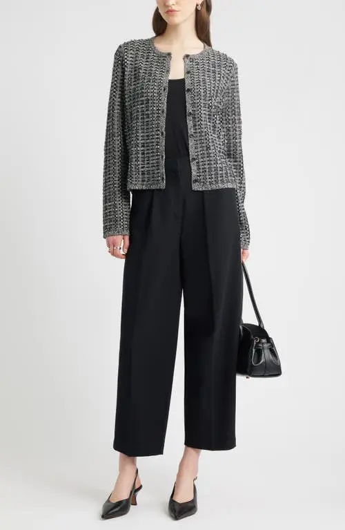 Nordstrom Textured Wool And Cashmere Cardigan