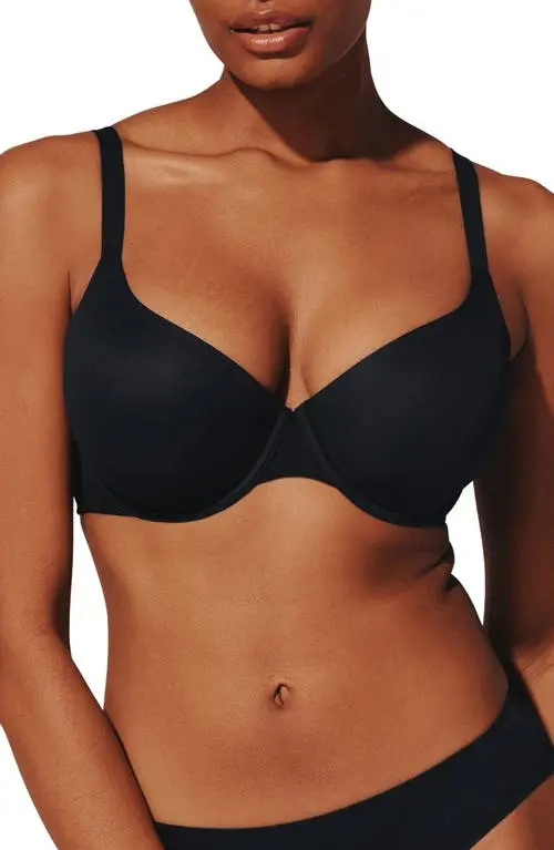 THIRDLOVE Comfortstretch Underwire Back Smoothing T-shirt Bra - Black