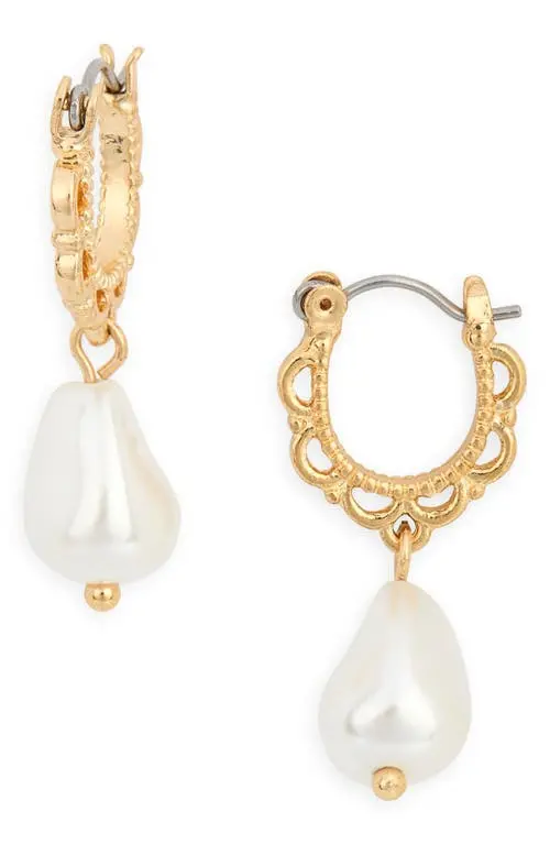 Bp. Faux Pearl Drop Earrings - Goldhite