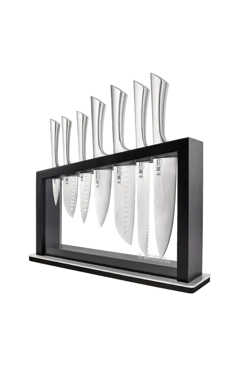 CUISINE::PRO® Damashiro® 8-piece Satori Knife Block - Silver