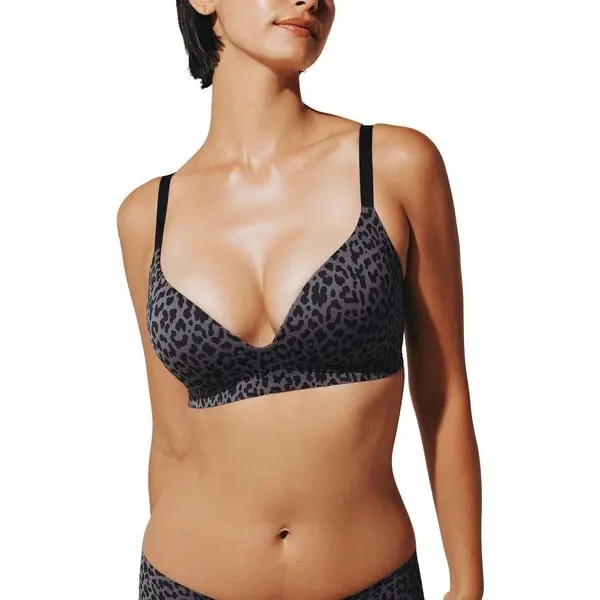 THIRDLOVE Zero Edge™ Wireless Push-up Bra - Black Leopard
