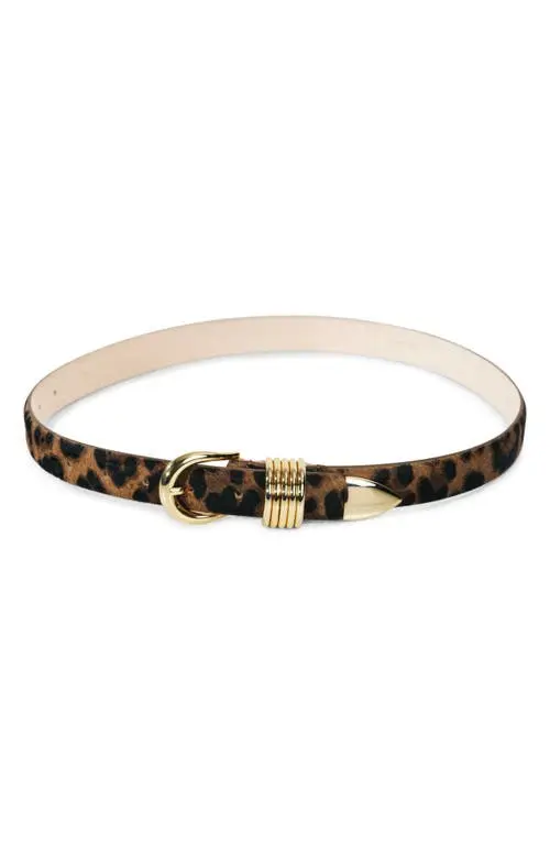DEHANCHE Hollyhock Calfhair Leopard Belt