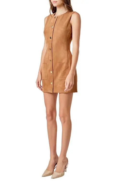 Endless Rose Faux Suede Mini Dress