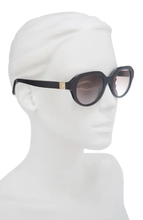 Givenchy 4g Gradient Round Sunglasses - Shiny Black/gradient Brown