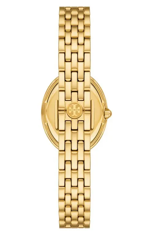 Tory Burch The Oval Malachite Bracelet Watch - Gold/green