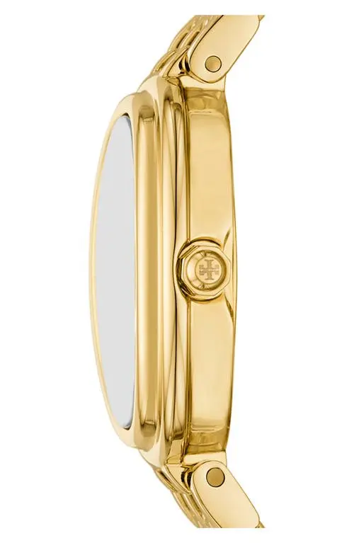 Tory Burch The Oval Malachite Bracelet Watch - Gold/green