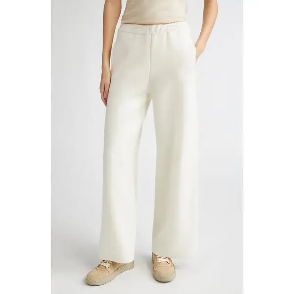 Eleventy Cashmere Blend Wide Leg Pants