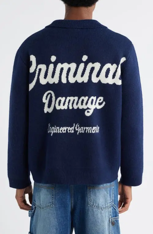 CRIMINAL DAMAGE Knit Trucker Jacket
