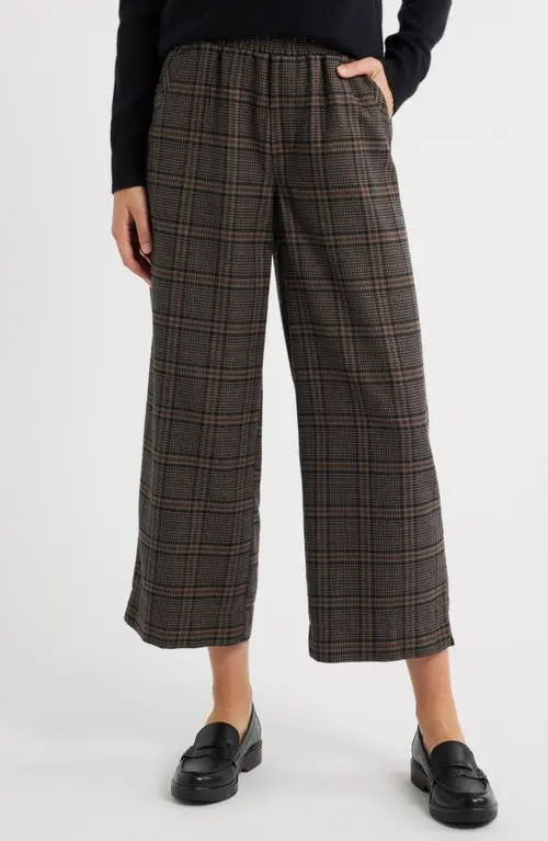 Wit & Wisdom Plaid Wide-leg Pants