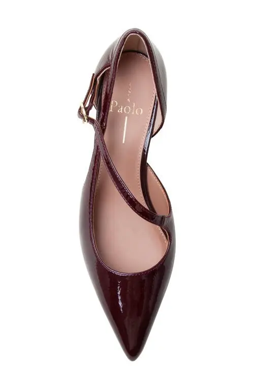 Linea Paolo Pointed Toe D'orsay Pumps - Dark Cherry
