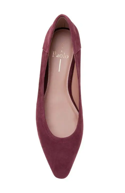 Linea Paolo Becky Leather Pumps - Dark Burgundy