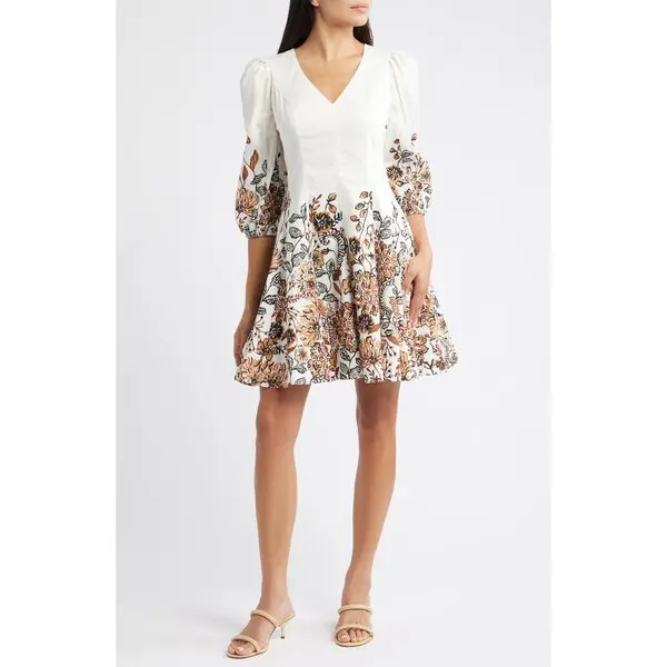 Lilly Pulitzer® Ash Puff Shoulder Floral Dress