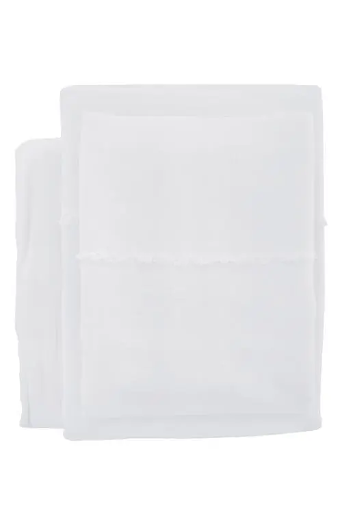 POM POM AT HOME Frayed Edge Sheet Set - White