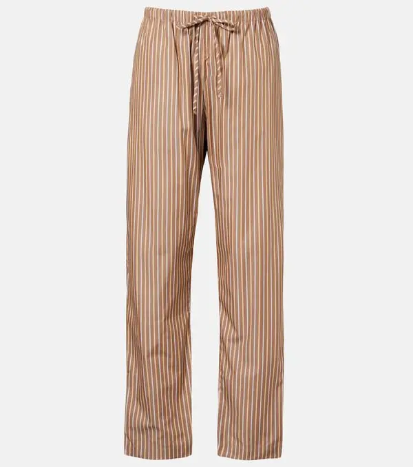 LESET Yoshi Cotton-blend Twill Wide-leg Pants - Brown