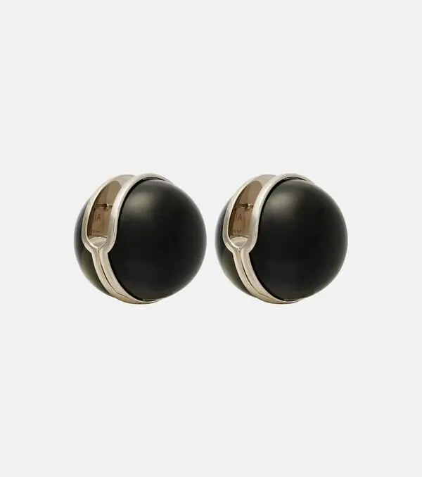 Alaïa Sphere Stud Earrings - Black