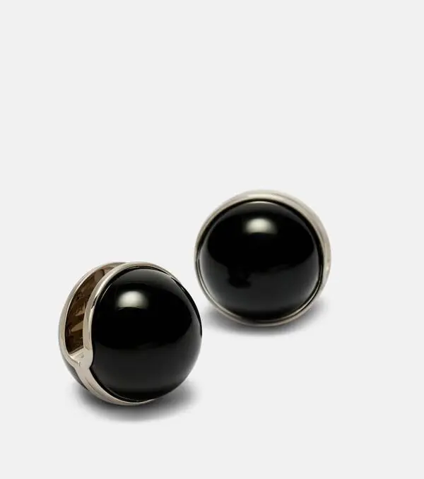Alaïa Sphere Stud Earrings - Black