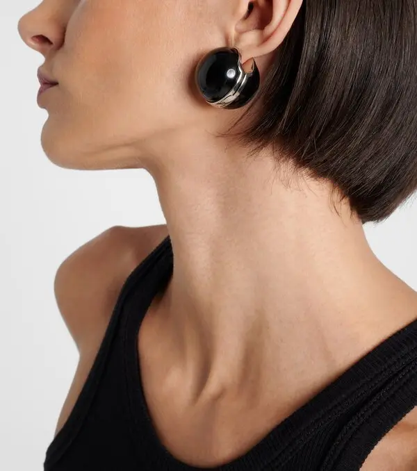 Alaïa Sphere Stud Earrings - Black