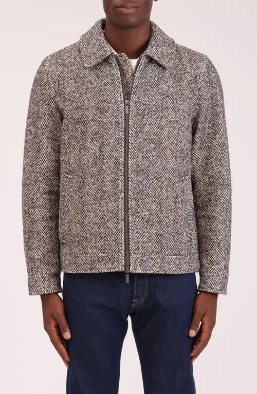 Bagatelle Herringbone Flannel Zip Jacket