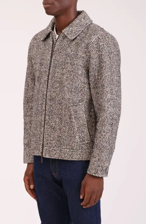 Bagatelle Herringbone Flannel Zip Jacket