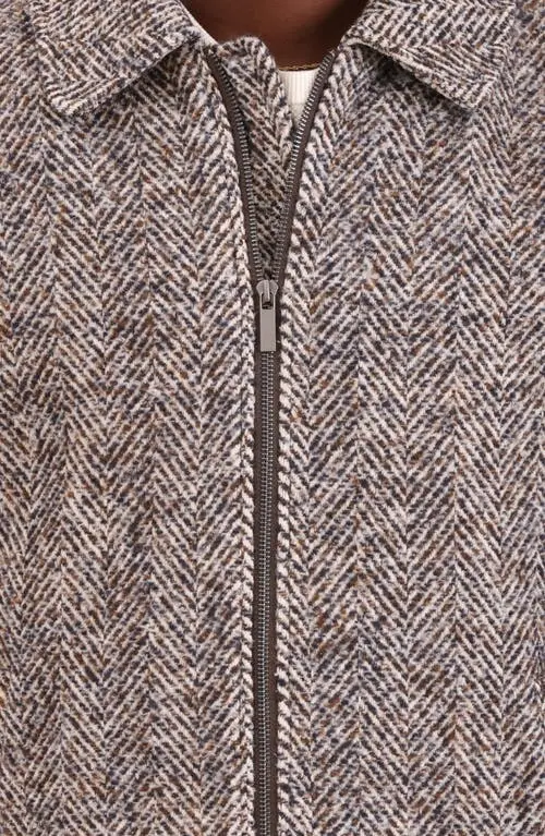 Bagatelle Herringbone Flannel Zip Jacket