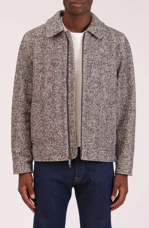 Bagatelle Herringbone Flannel Zip Jacket