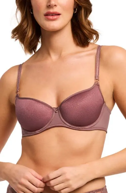 MONTELLE INTIMATES Metallic Underwire Spacer Balconette Bra
