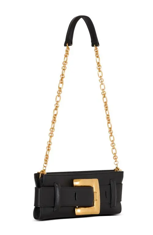 Balmain Anthem Clutch In Calfskin - Black