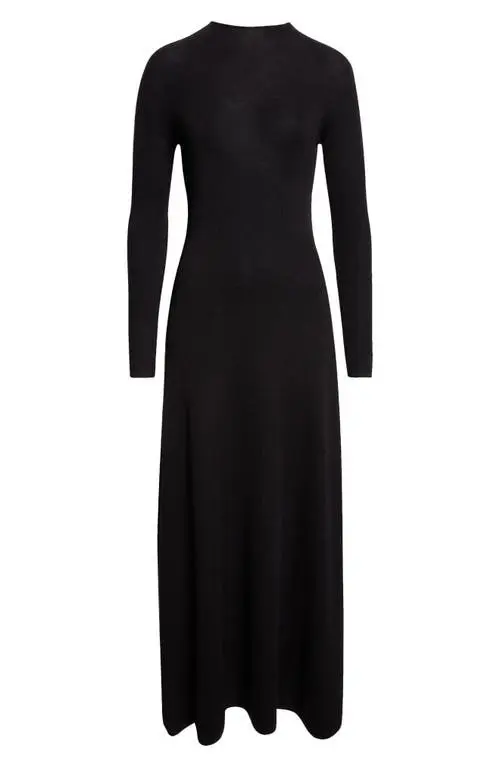Tom Ford Long Sleeve Cashmere Silk Blend Midi Sweater Dress