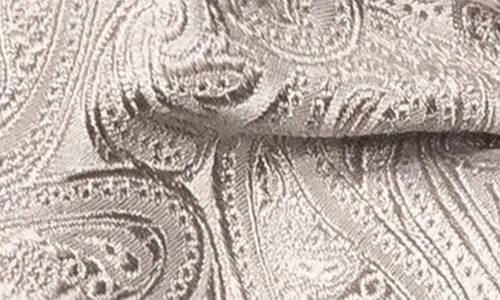 Eton Paisley Jacquard Silk Bow Tie - Silver