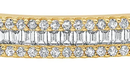 CRISLU Luminous Baguette Cubic Zirconia Bangle - 18kyg/clear Stone