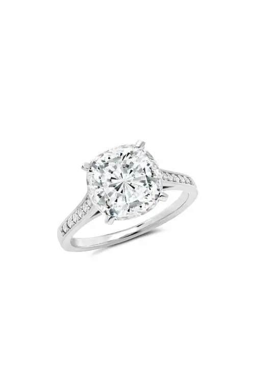 CRISLU Cushion-cut Cubic Zirconia Ring - Pure Platinum/clear Stone