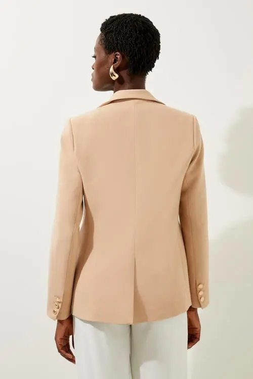Karen Millen Tailored Single Breasted Blazer - Camel