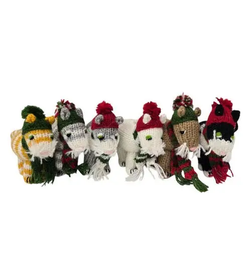 MELANGE COLLECTION Cat Ornaments - Multi