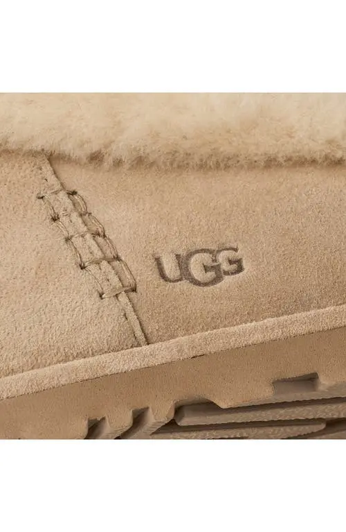 UGG Zora Genuine Shearling Trim Ballet Flat - Sand