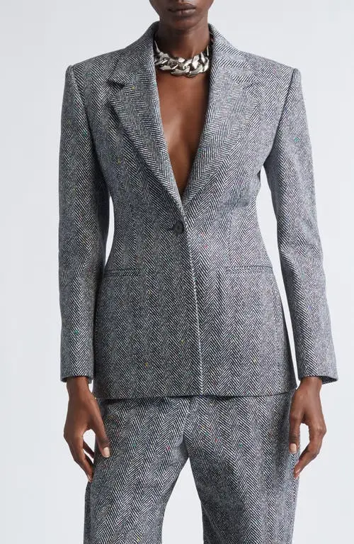 Givenchy Single-breasted Herringbone Blazer