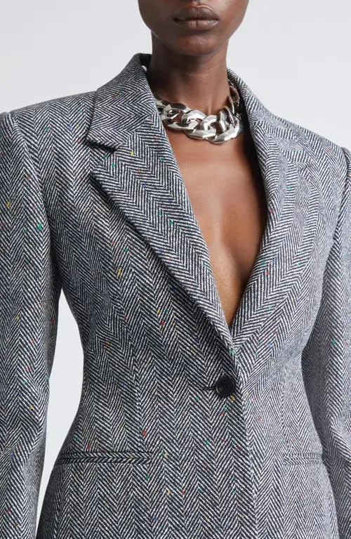 Givenchy Single-breasted Herringbone Blazer