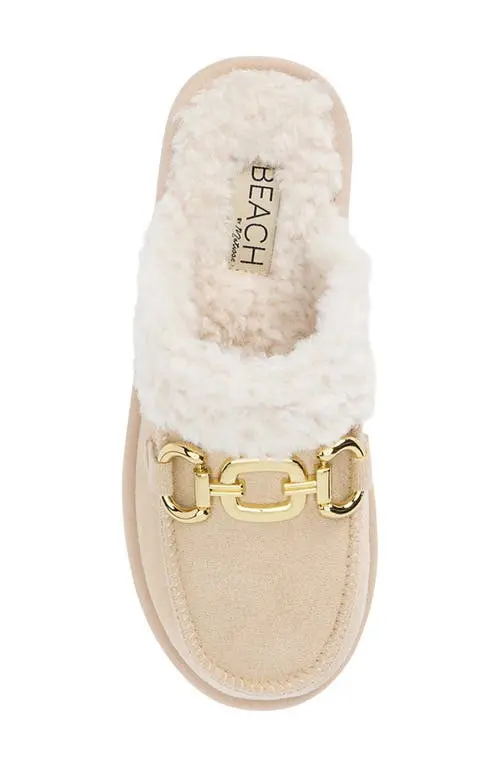 Matisse Davos Faux Fur Platform Slipper - Natural