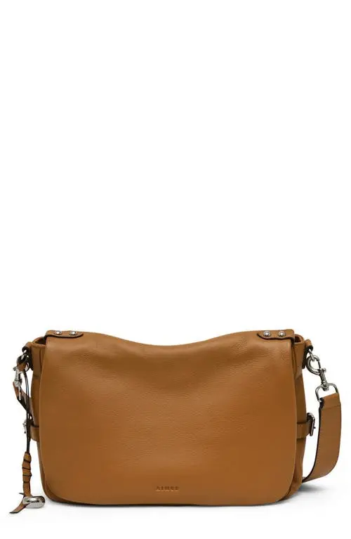 AIMEE Gramercy Suede Messenger Bag - Latte