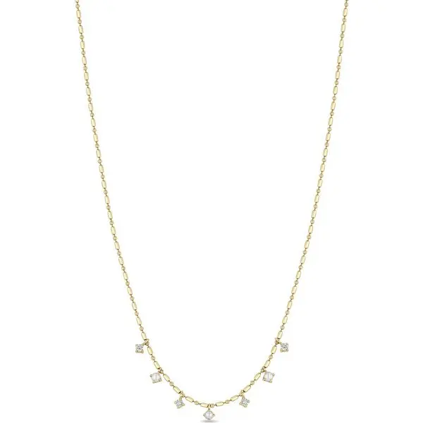 Zoe Chicco Diamond And Cultured Pearl Necklace - 14k Yellow Gold