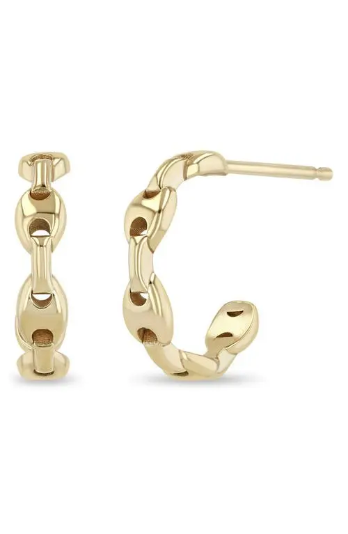 Zoe Chicco Mariner Hoop Earrings - 14k Yellow Gold