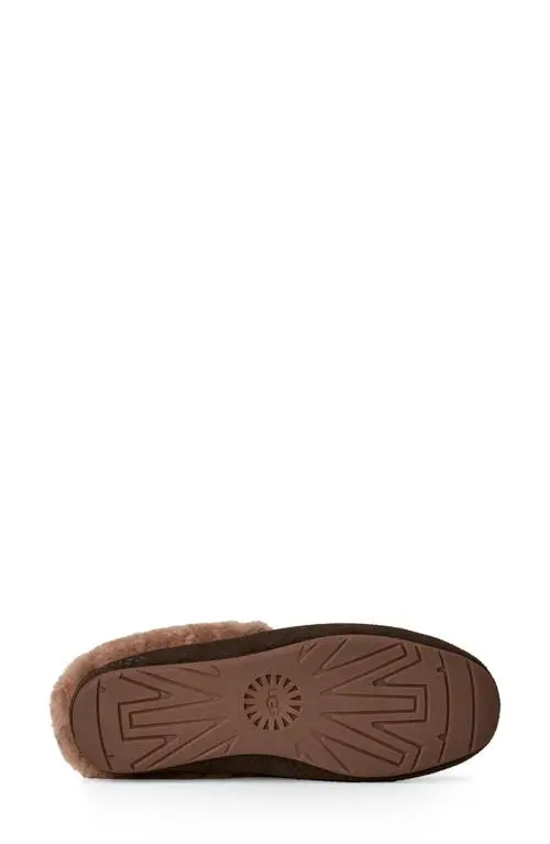 UGG Ansley Genuine Shearling Trim Suede Mule - Dusted Cocoa