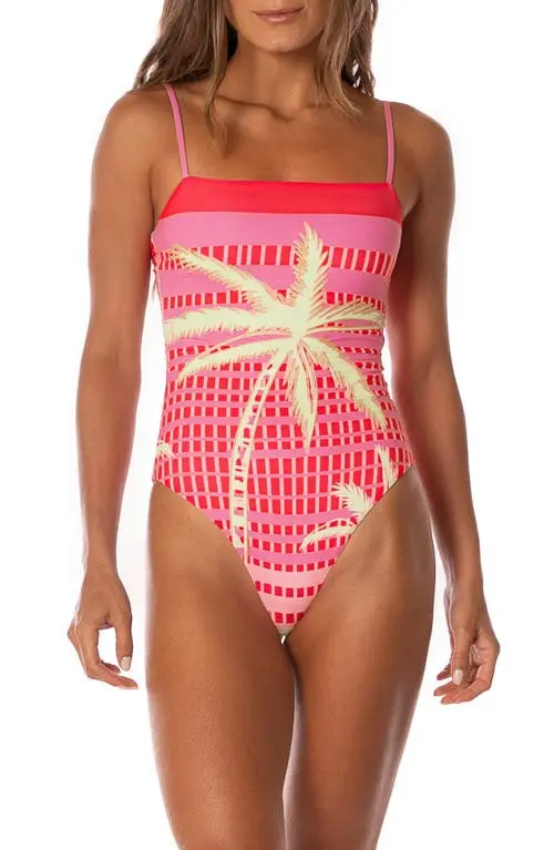 MAAJI Palm Excel Gypsies One-piece - Pink Overflow