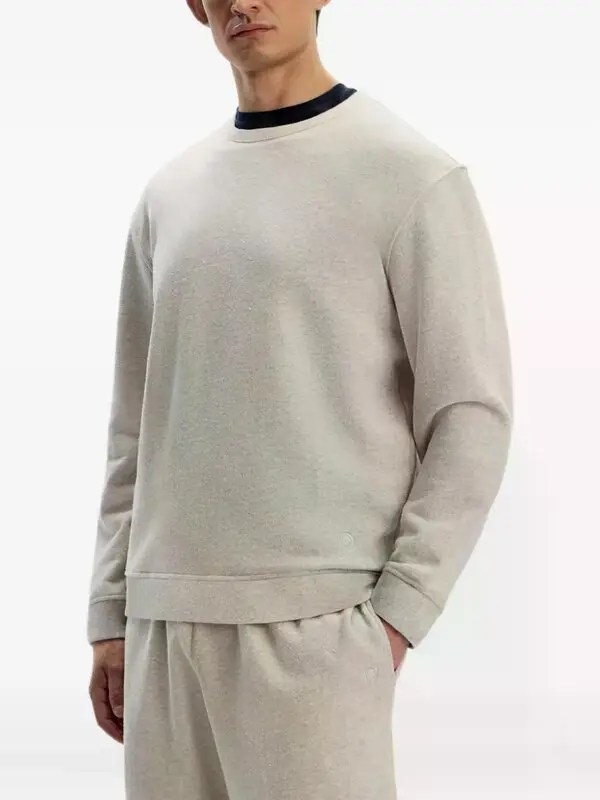 12 STOREEZ Crew-neck Long-sleeve Sweatshirt - Grey