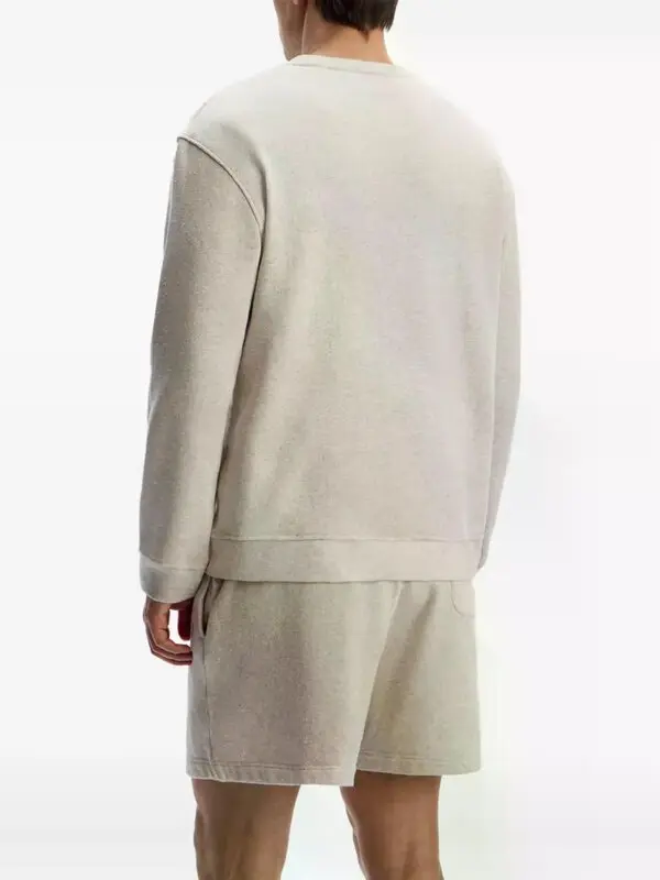 12 STOREEZ Crew-neck Long-sleeve Sweatshirt - Grey