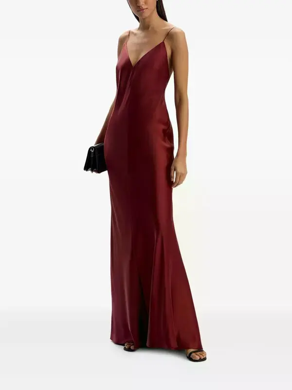 12 STOREEZ Spaghetti-strap Silk Gown